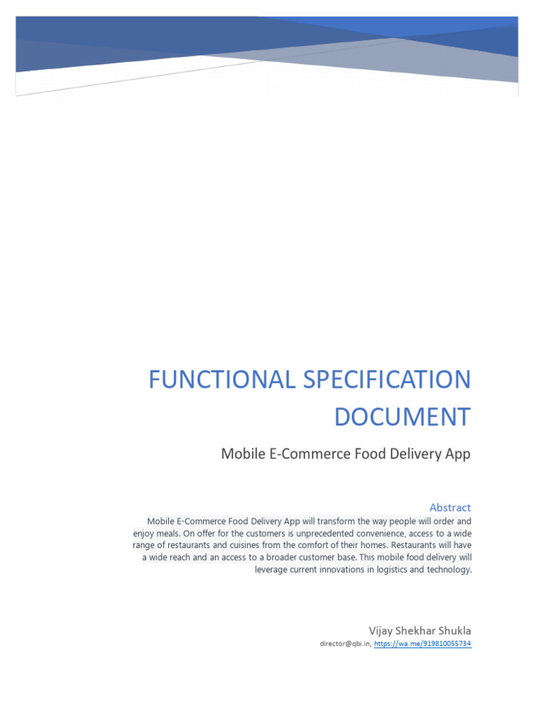 Functional Requirement Document - FRD-Sammple-QBI - in | PDF | Mobile ...