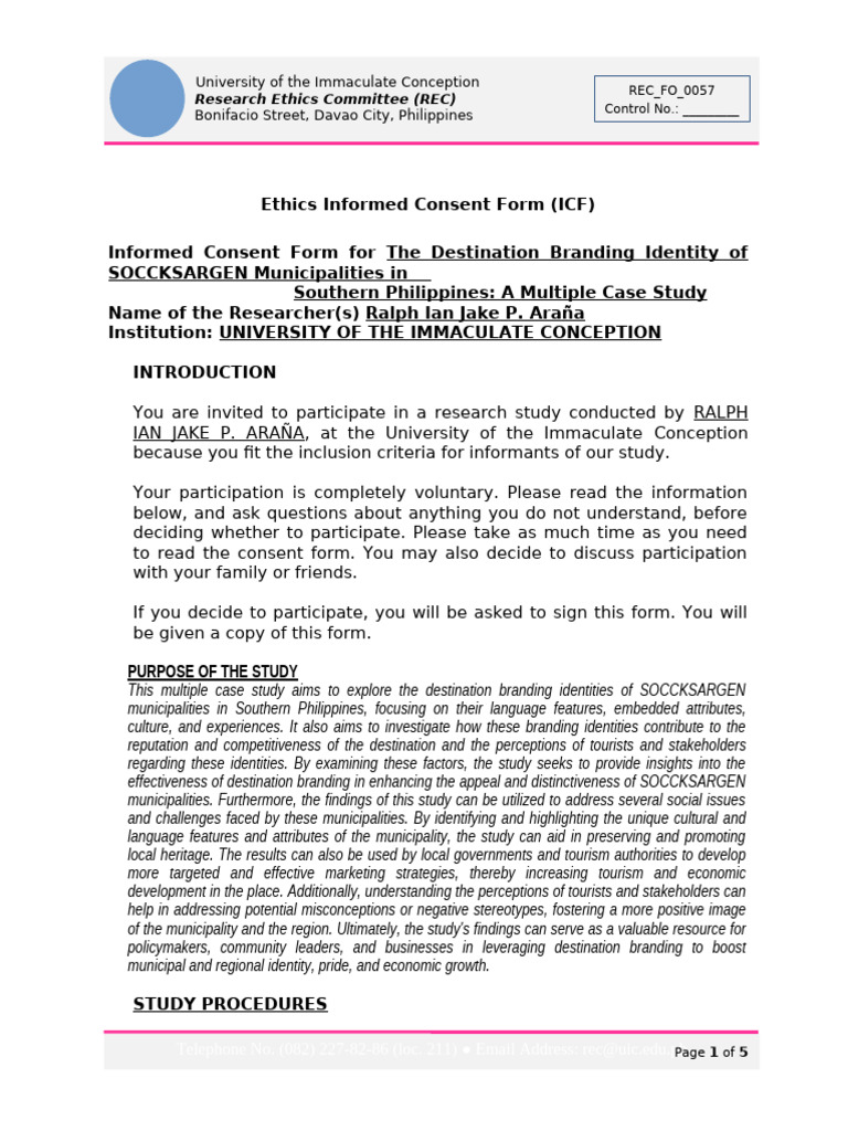 Version 2 - Icf - English - Araña | PDF | Informed Consent | Brand