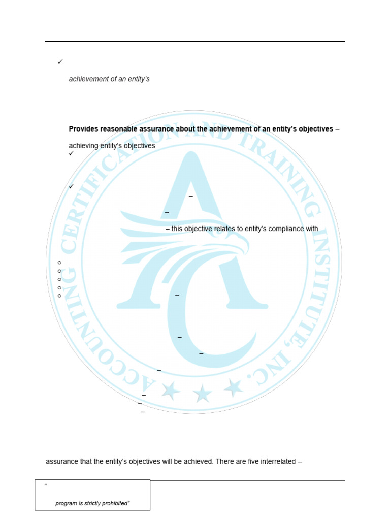 Internal Control and Risk Management - Week 2 | PDF | Internal Control ...
