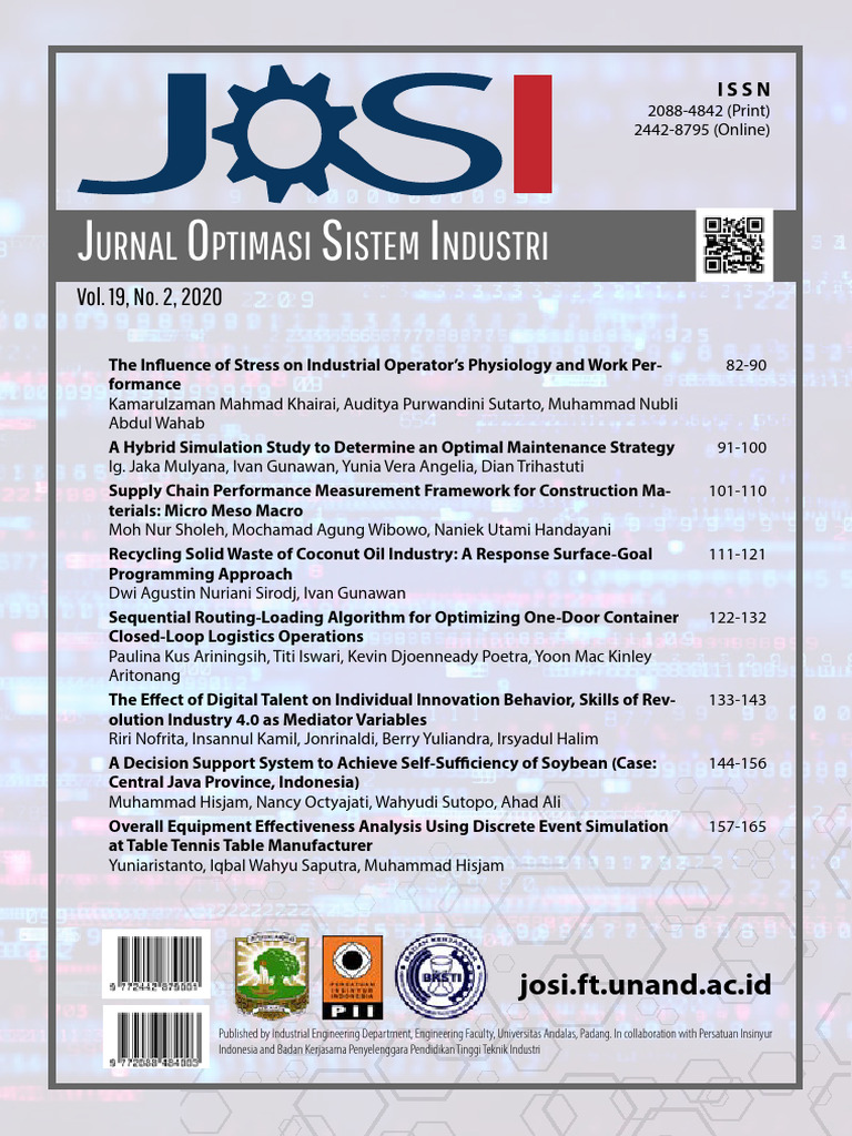 Industrial Systems Optimization Journal 2020 | PDF | Simulation