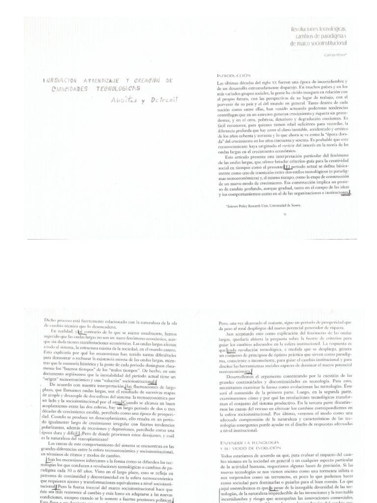 4 Pérez, C. 2003 Revol tecnol, cambios de parad y marco socioinst | PDF