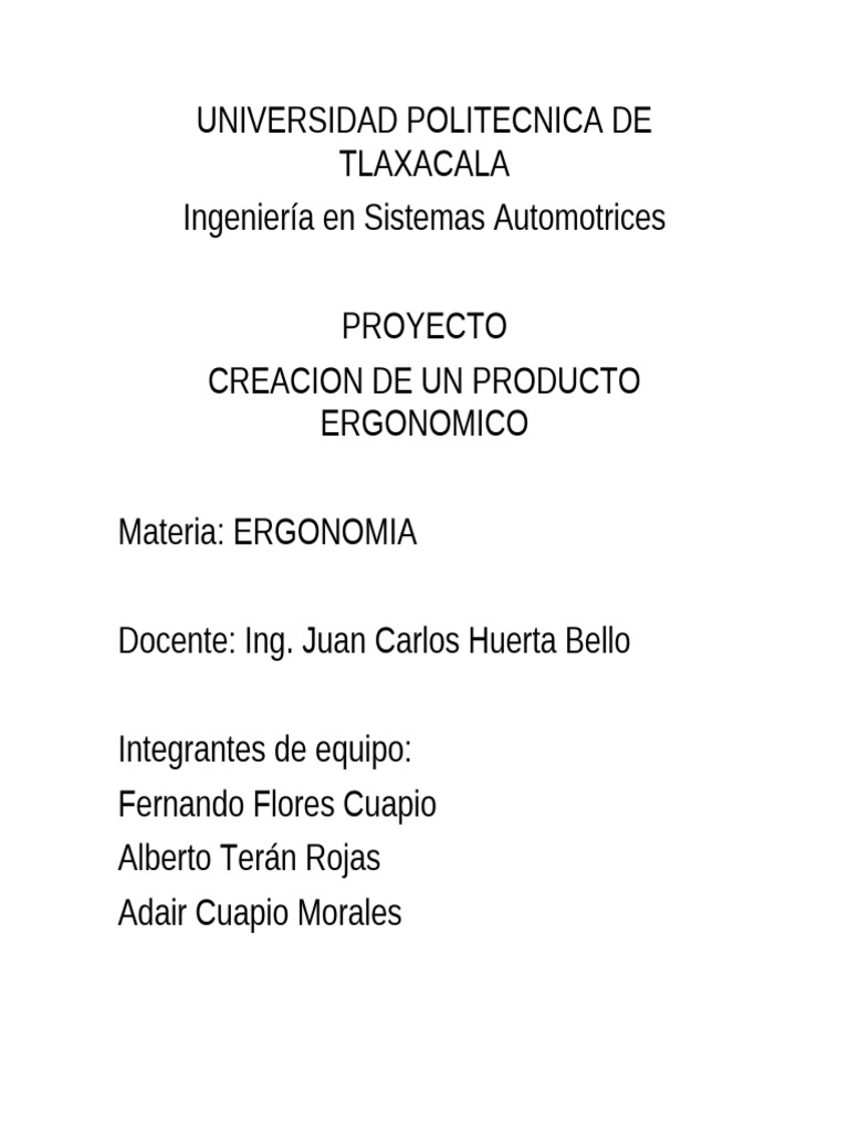 Proyec Ergonomic | PDF