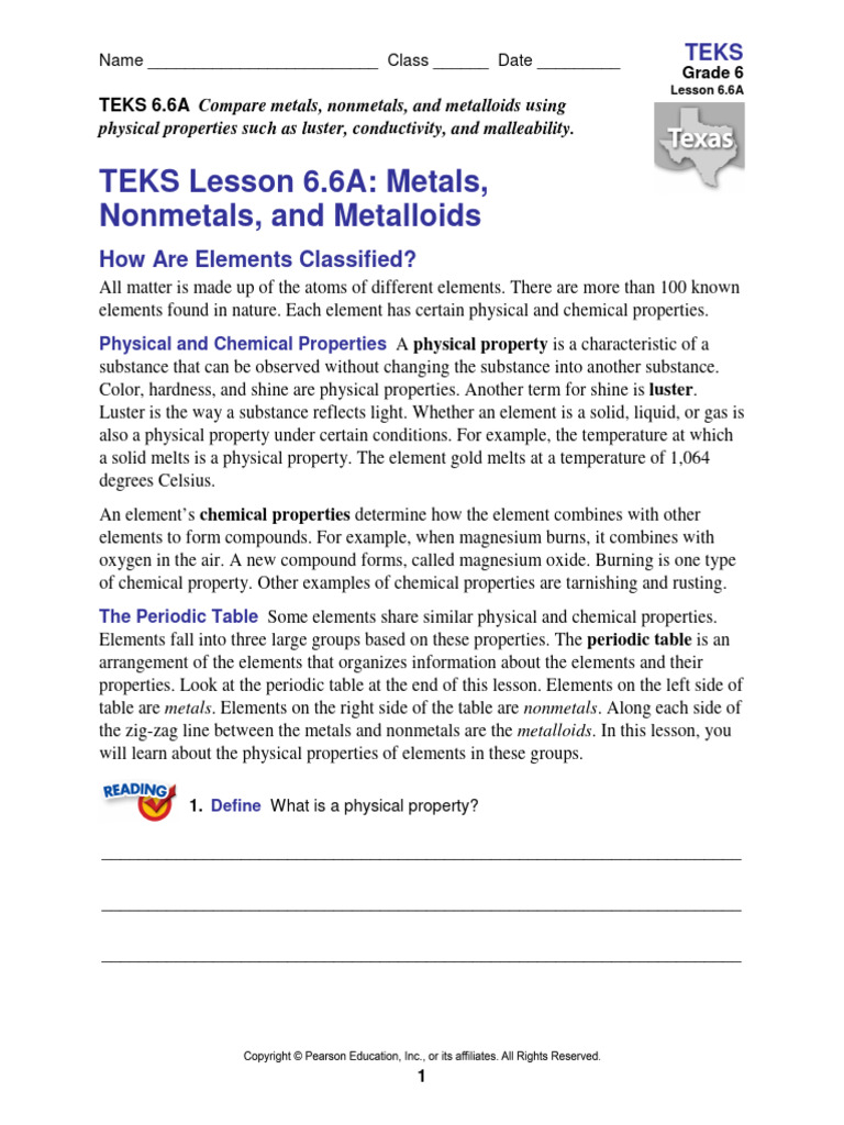 Metal, Nonmetals, and Metalloids | PDF | Metals | Chemical Elements