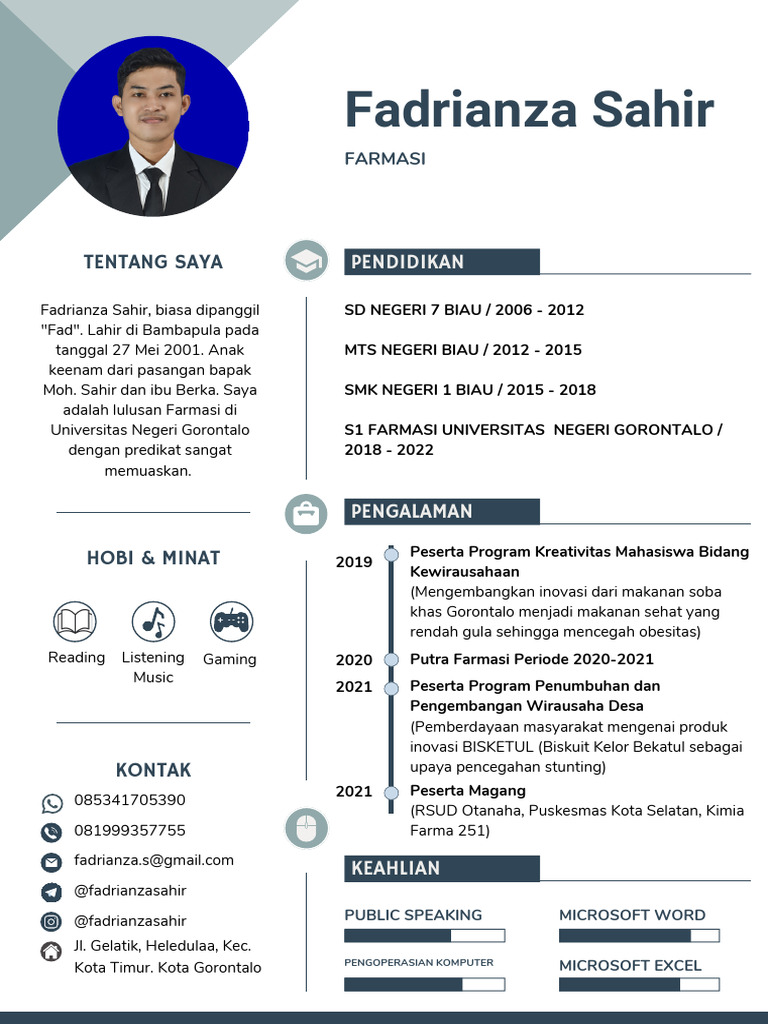 Blue Light Blue Color Blocks Flight Attendant CV (3) | PDF