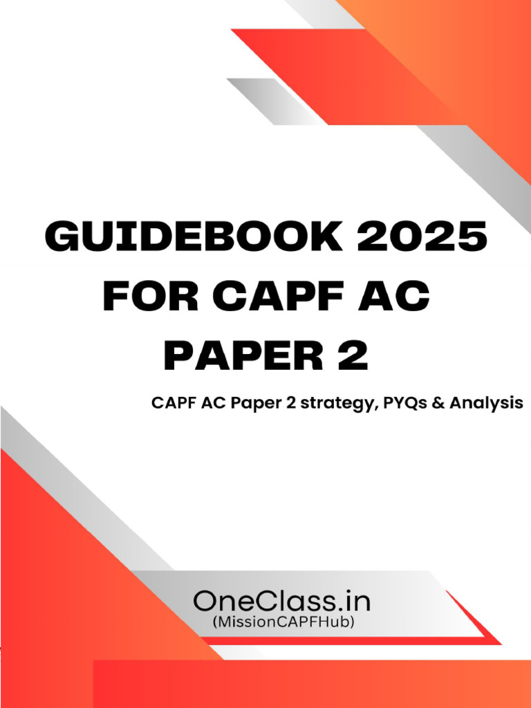 Guidebook 2025 For CAPF Paper 2 Updated | PDF | Essays | Word