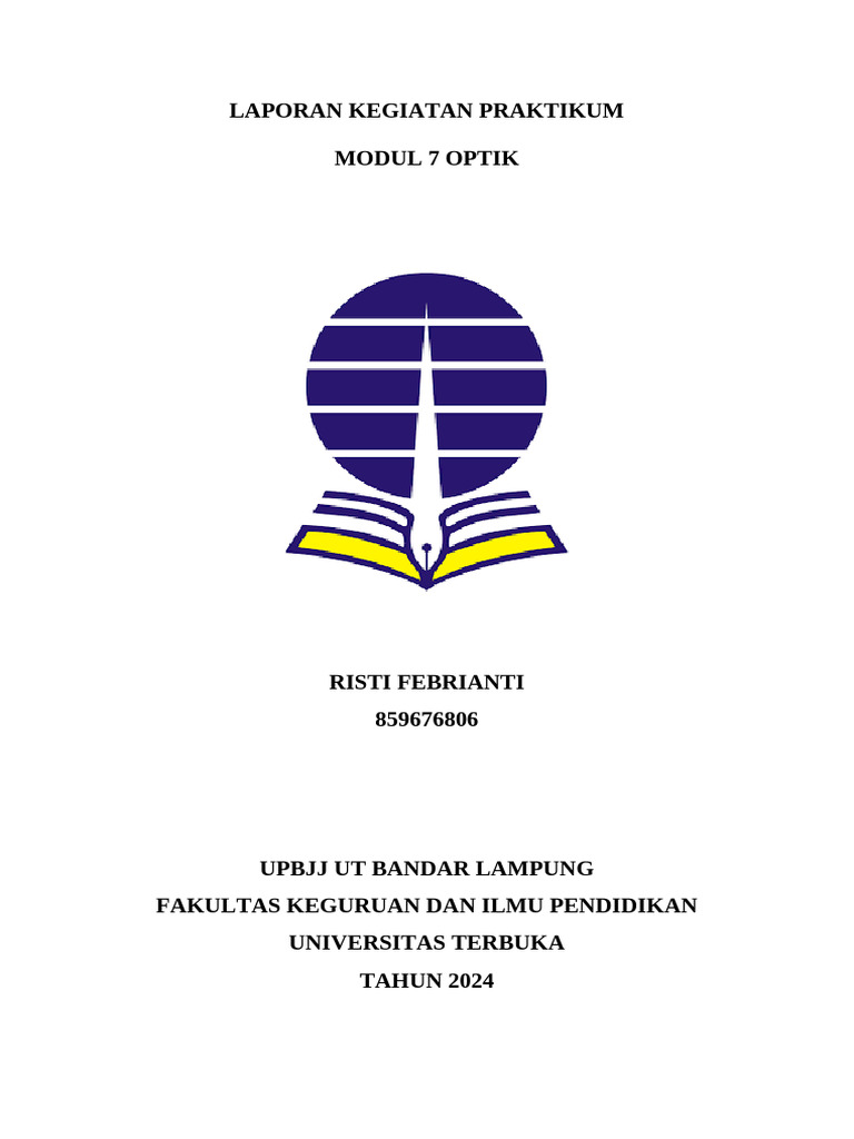 LKP MODUL 7 KP 1 (SIFAT CAHAYA) DAN 2 (LENSA CEMBUNG DAN CERMIN CEKUNG ...