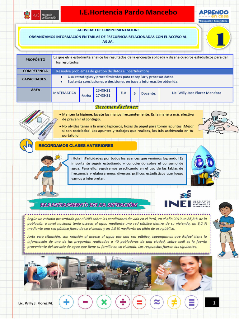 1º Sec. Exp. 05. Mat. Actv. Complt. | PDF | Estadísticas