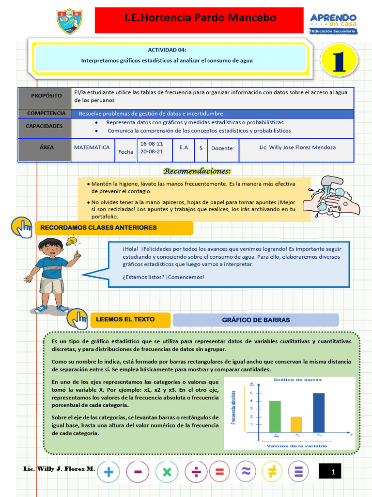 1º Sec. Exp. 05. Mat. Actv.04 | PDF | Estadísticas | Método científico
