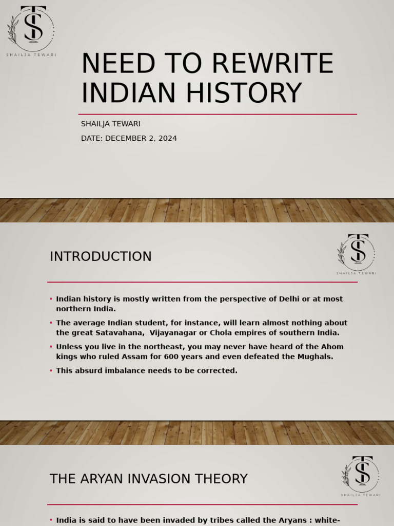 Need To Rewrite Indian History | PDF
