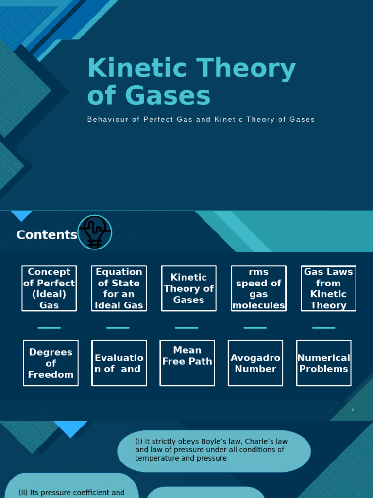 Kinetic Theory of Gases | PDF | Gases | Temperature