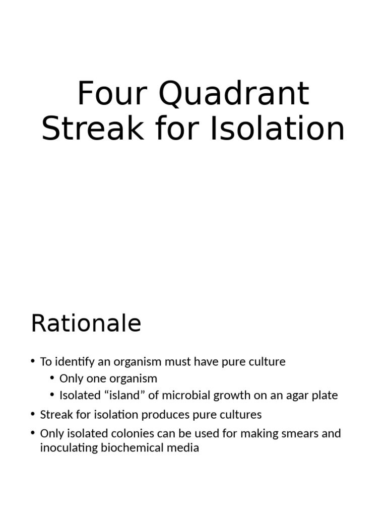 4 quadrantStreak4Isolation | PDF | Laboratories | Microbiology