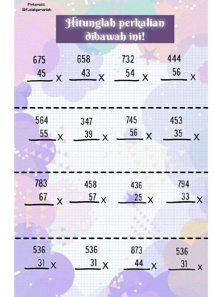 LKPD Perkalian Kelas 4 | PDF