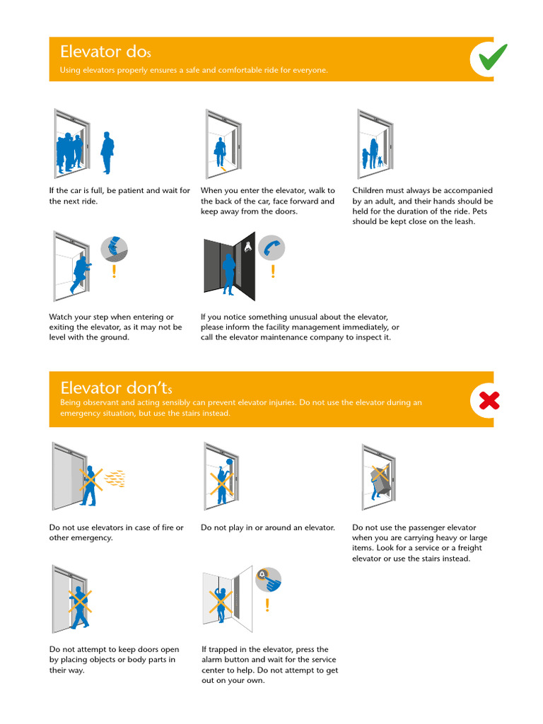 Elevator and Escalator Safety Tips | PDF | Elevator | Escalator