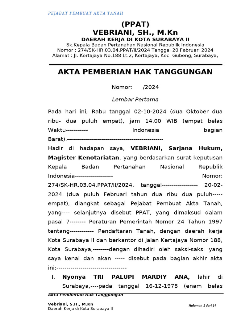 Draft APHT Benta | PDF