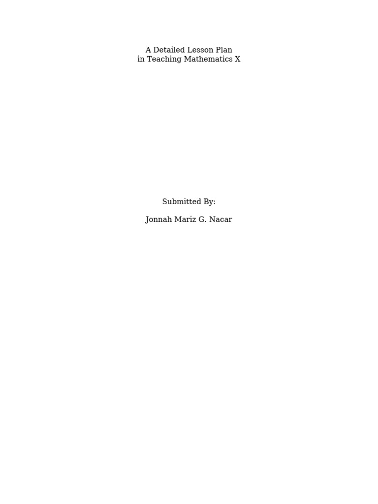 Grade 10 Mathematics Lesson Plan: Permutations | PDF | Lesson Plan