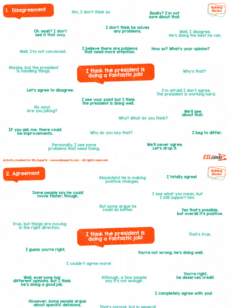 Building Blocks Esl Argument Activity VHKTKR | PDF