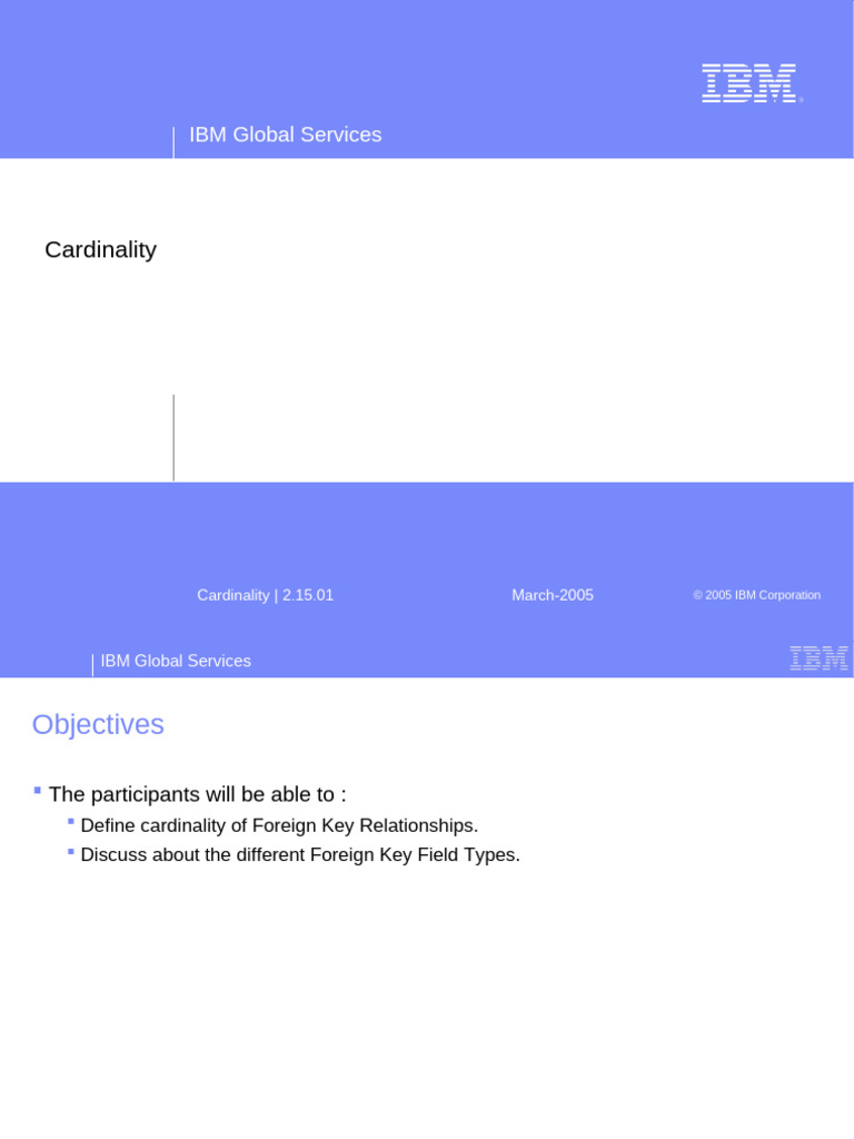 Chapter 15.01 - Cardinality | PDF | Computing | Data Management