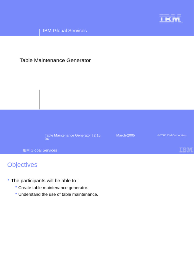 Table Maintenance Generator Guide | PDF | Computing | Information ...