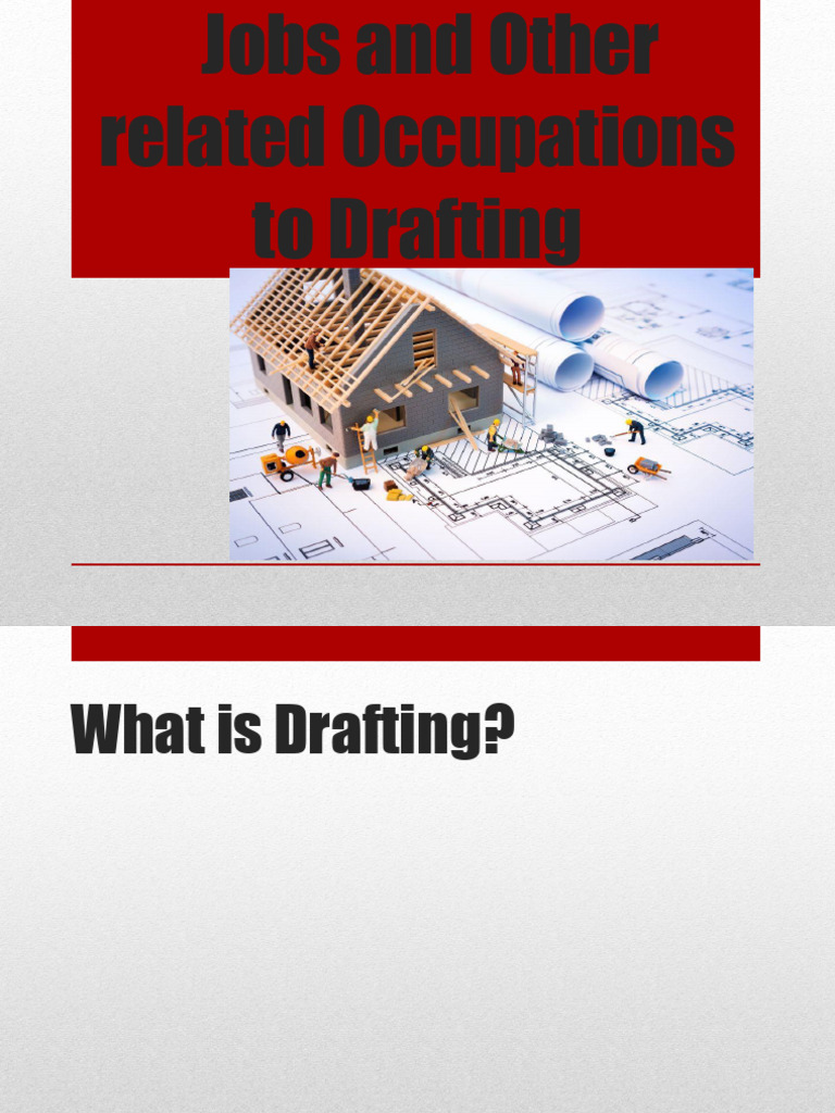 Jobs and Other Related Occupations to Drafting 1 | PDF | Technical ...