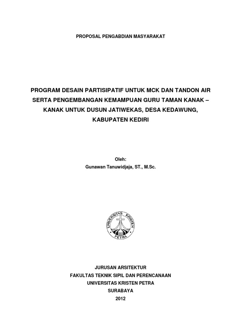 20120201-Proposal Abdimas Jatiwekas2 | PDF | Karier & Perkembangan | Seni
