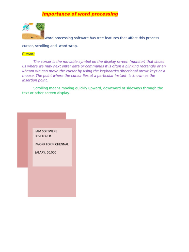 Key Features of Word Processing | PDF