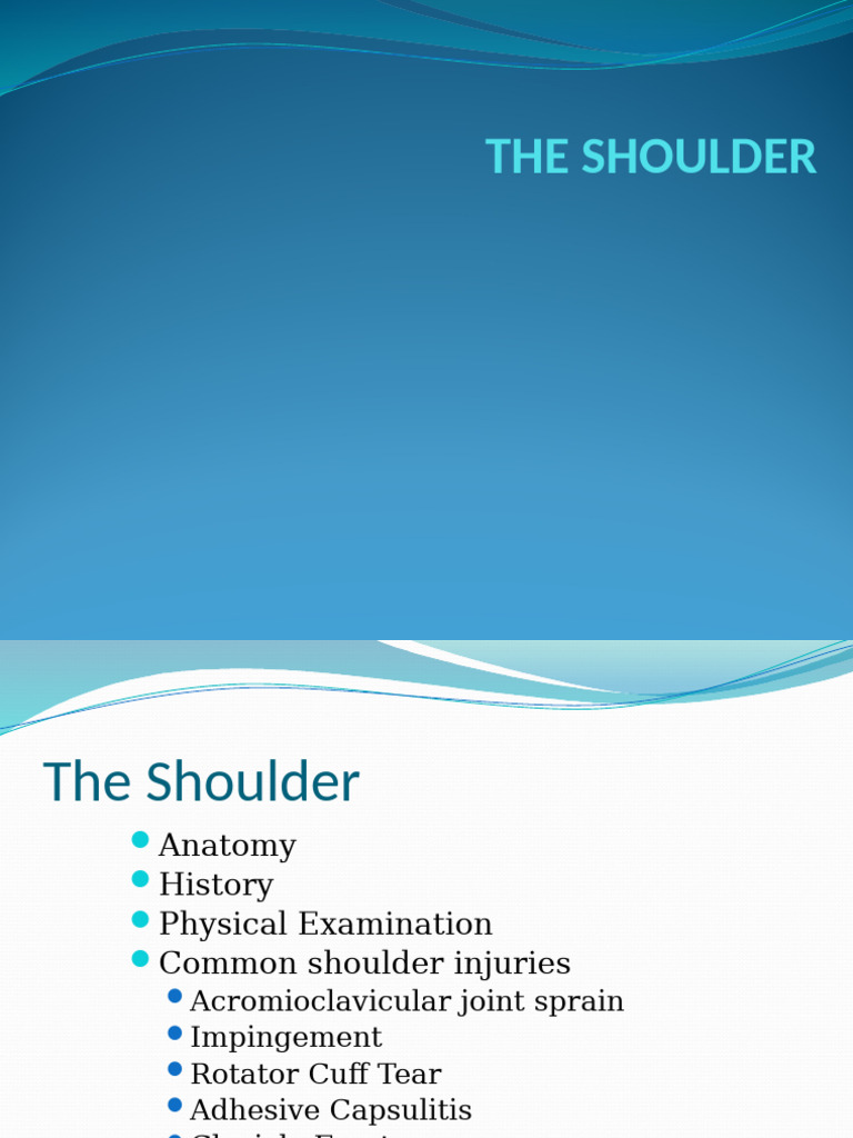 Shoulder in Sports | PDF | Shoulder | Anatomical Terms Of Motion