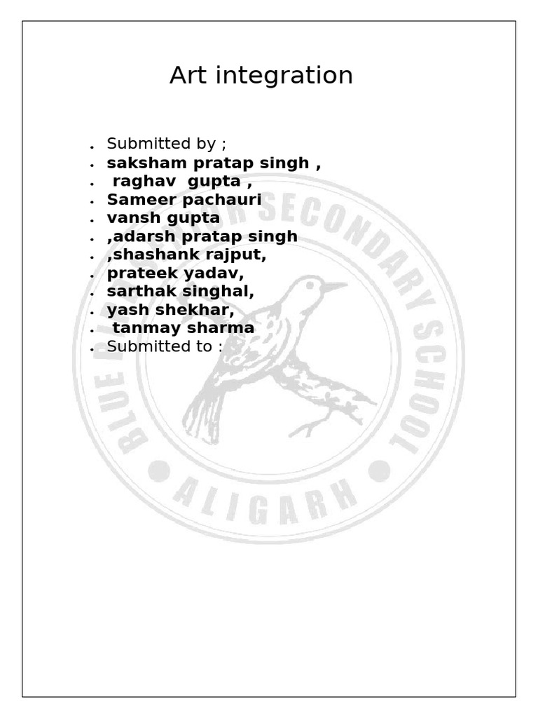Art Integration in Education Project | PDF | Genotype | Dominance ...