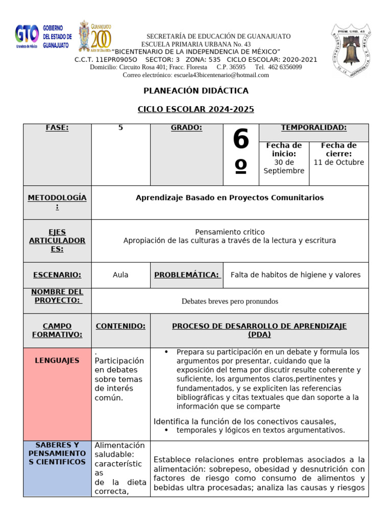 Plan de 30 Desep Al 12 de Octubre | PDF | Biodiversidad | Entorno natural