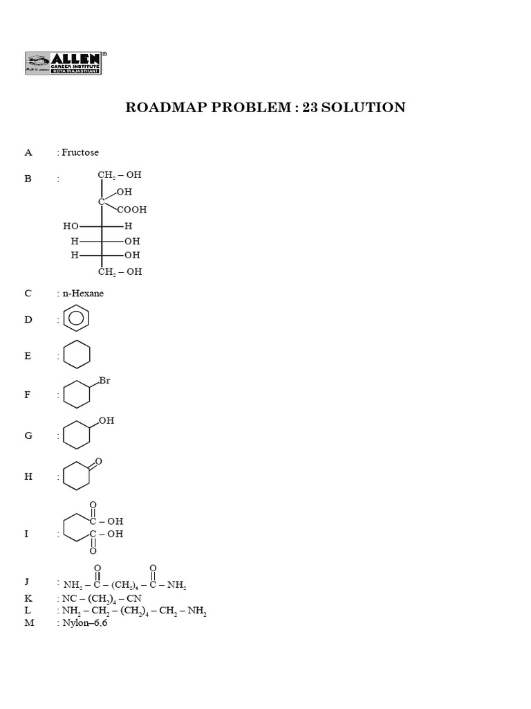Roadmap Problem - 23 - Answer | PDF | Polymer Chemistry | Materials
