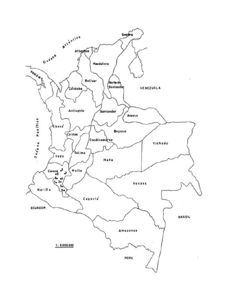 Mapa politico colombia antiguo | PDF