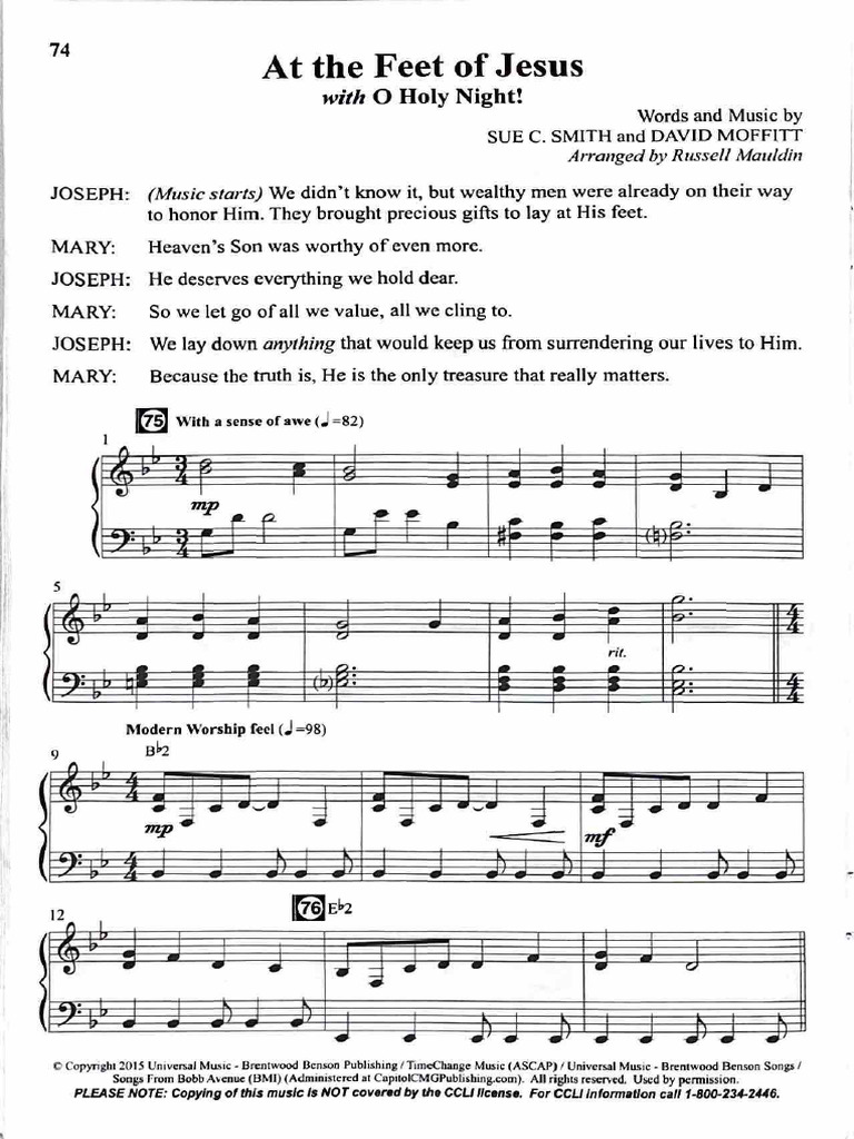 Worship Song: At the Feet of Jesus | PDF