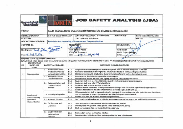 Jsa Demolition | PDF