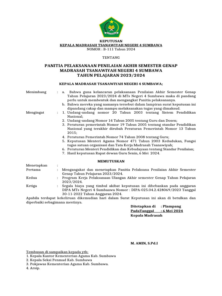 SK Pas 2023-2024 | PDF