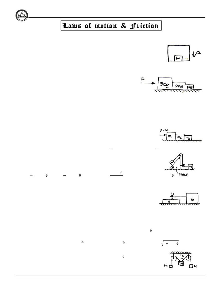Laws Of Motion - Worksheet | PDF | Force | Friction