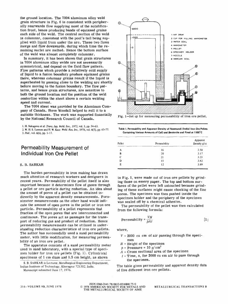 Permeability Measurement of Individual i | PDF | Materials | Applied ...