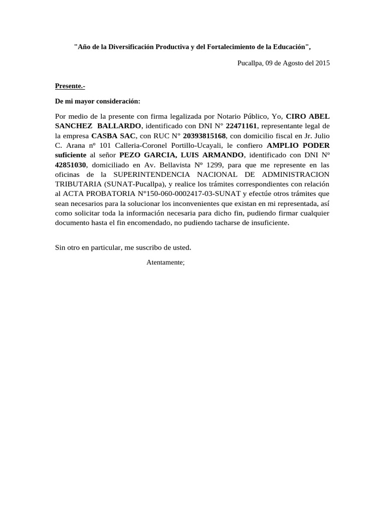 CARTA PDER DE COMISO | PDF