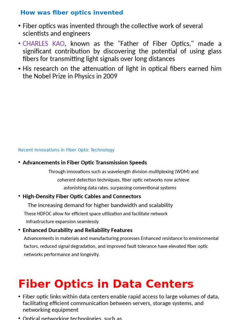 Recent Trends in FOC | PDF | Optical Fiber | Fiber Optic Communication