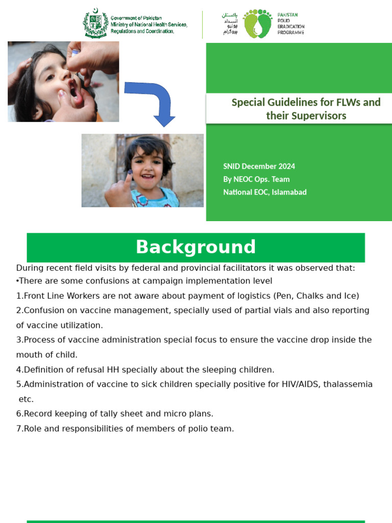 Special Guidelines for FLWs December 2024 | PDF