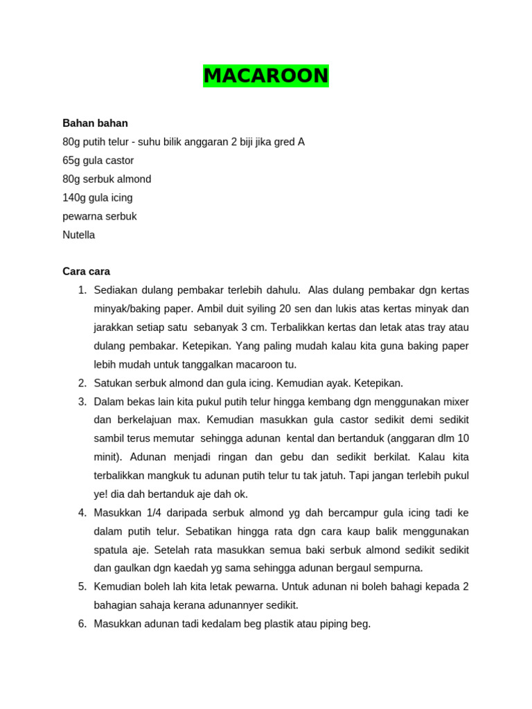 MACAROON | PDF