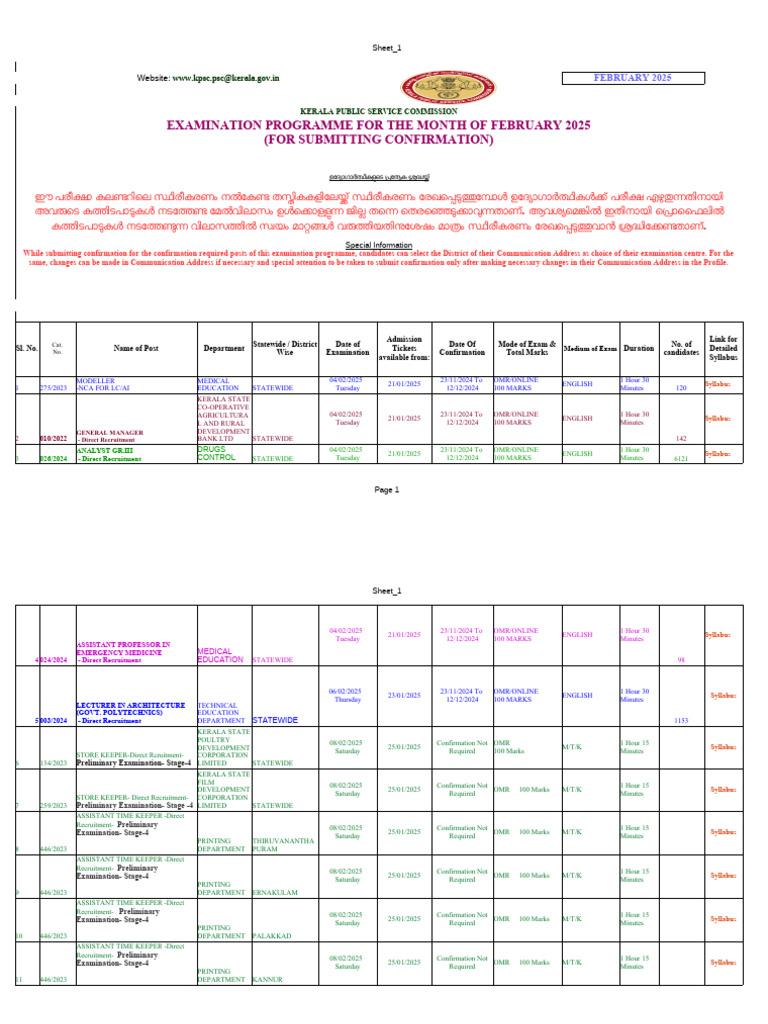 447/2023 Laboratory Assistant Exam Details | PDF