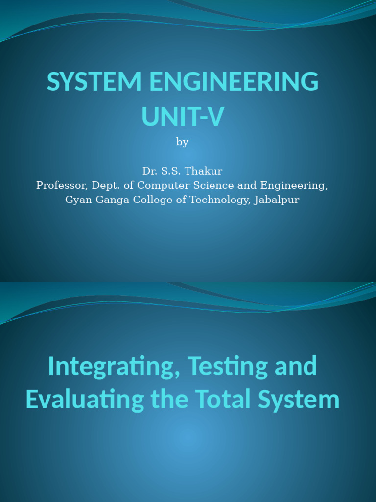 Systemengineeringunit 5 170702180322 | PDF | Systems Engineering | System