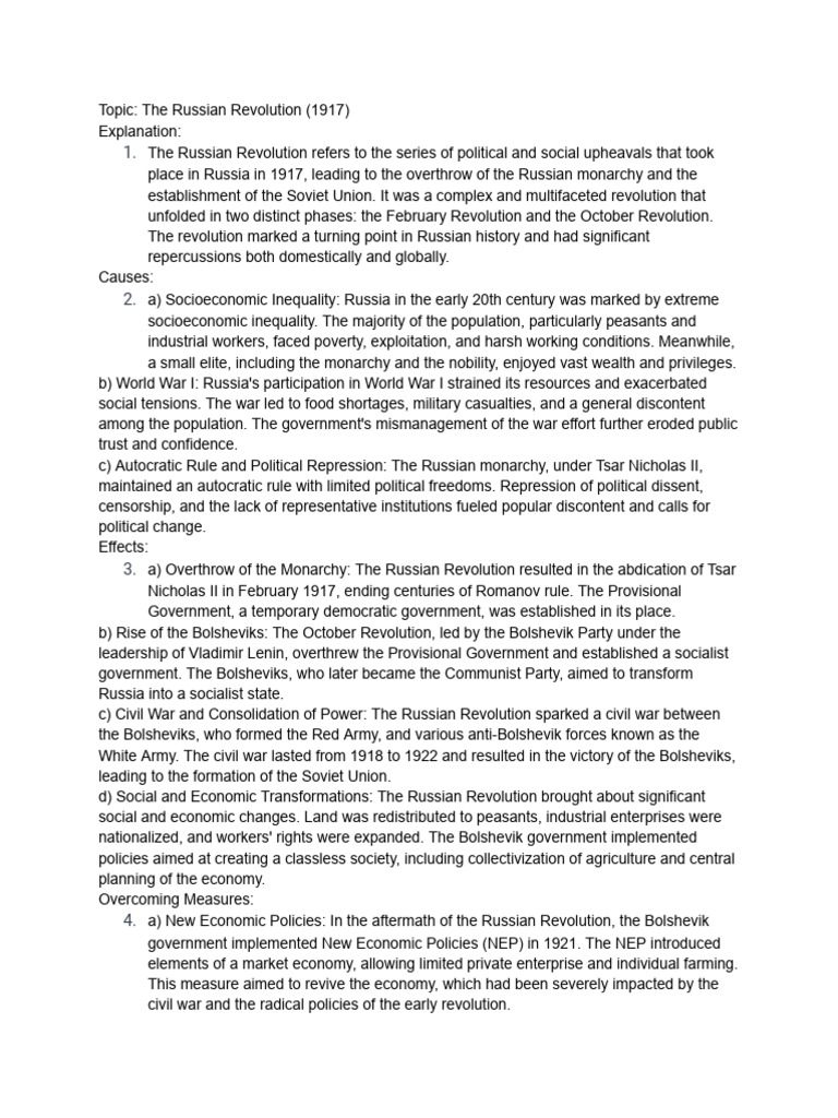 Russian Revolution | PDF | Russian Revolution | Soviet Union