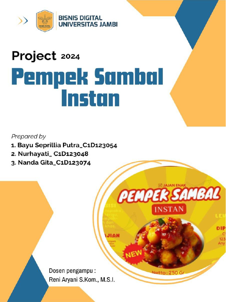 Design Thinking Pempek Sambal Instan | PDF