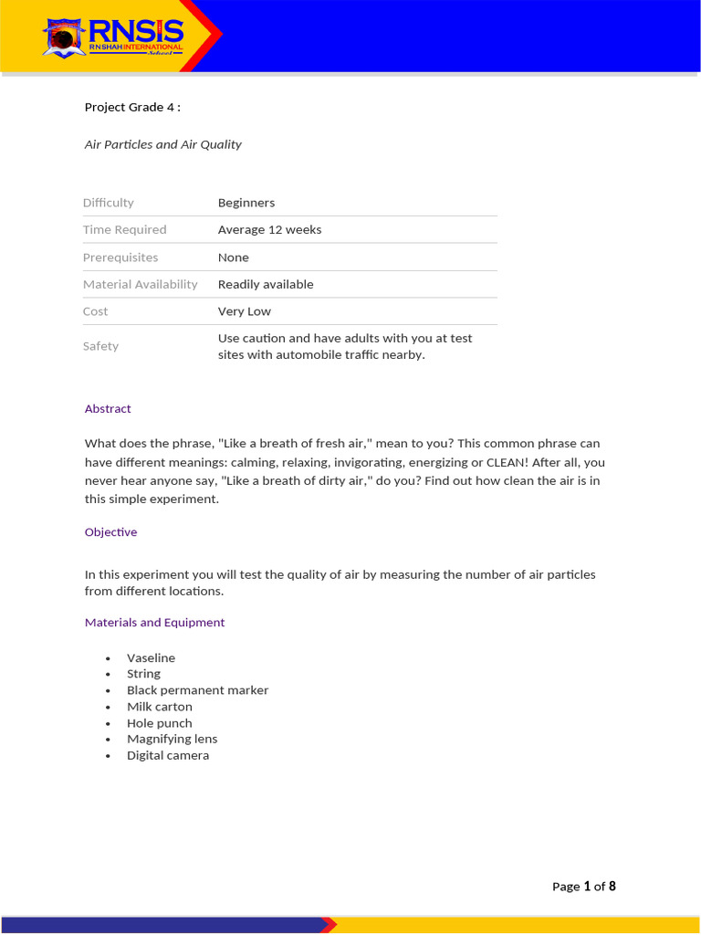 Air Particles and Air Quality sonam | PDF | Particulates | Air Pollution