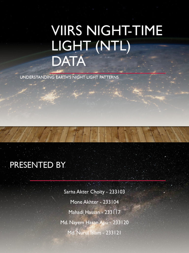 VIIRS NIGHT-TIME LIGHT (NTL) DATA | PDF