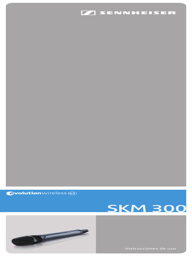 SKM 300 G3 Manual 12 2016 ES | PDF | Micrófono | Frecuencia de radio