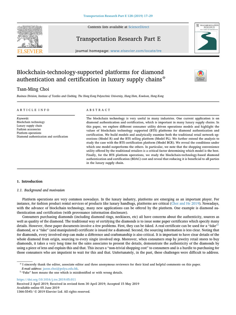Blockchain-Technology-Supported Platforms For Diamond Authentication ...