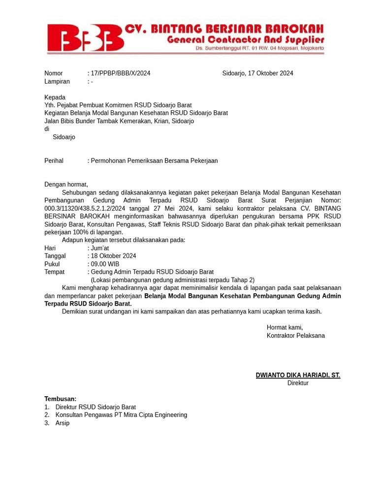 Berita Acara Addendum 4 (MC-100) Rev 1.0 | PDF