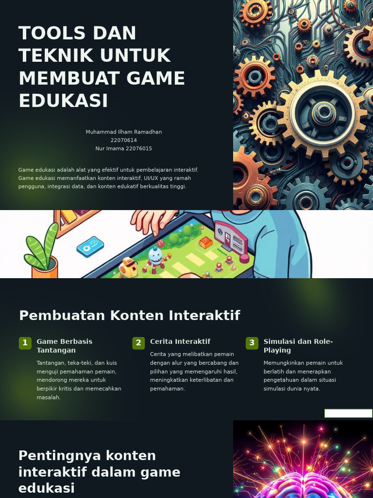 Tools Dan Teknik Untuk Membuat Game Edukasi - Kelompok 6 | PDF