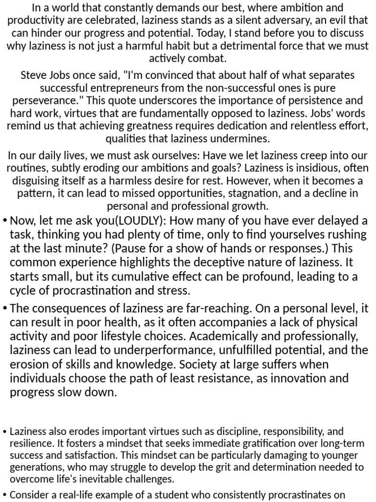 Laziness | PDF | Disciplines | Social Psychology